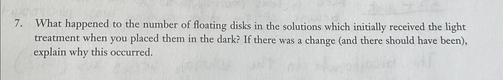 Solved What happened to the number of floating disks in the | Chegg.com