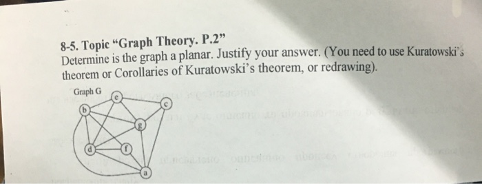 Solved 8-5. Topic “Graph Theory. P.2” Determine is the graph | Chegg.com