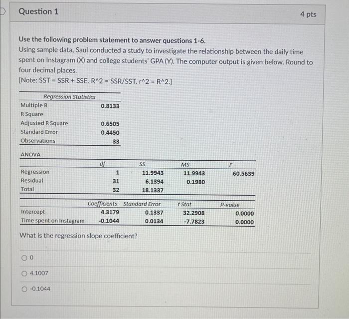 Solved Use the following problem statement to answer | Chegg.com