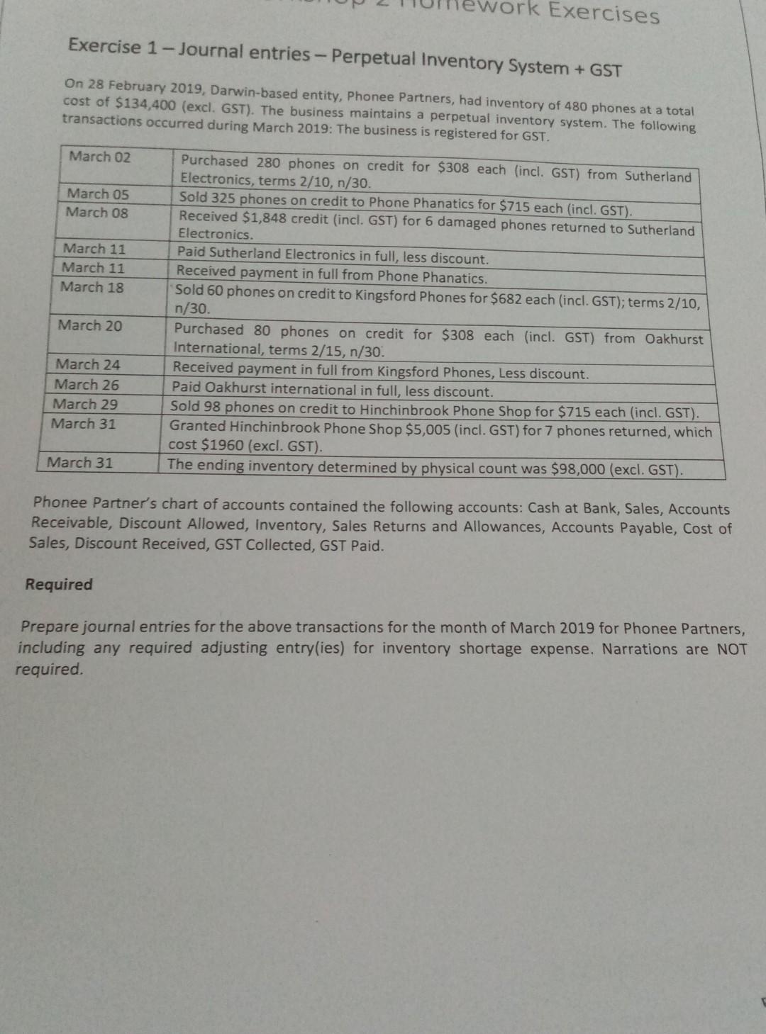 Solved work Exercises Exercise 1 - Journal entries - | Chegg.com