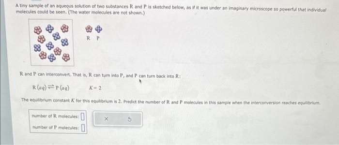 Solved A tiny sample of an aqueous solution of two | Chegg.com