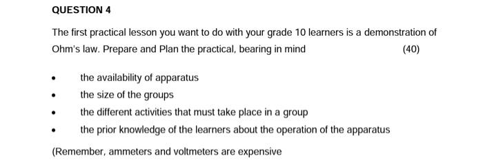 Solved The first practical lesson you want to do with your | Chegg.com