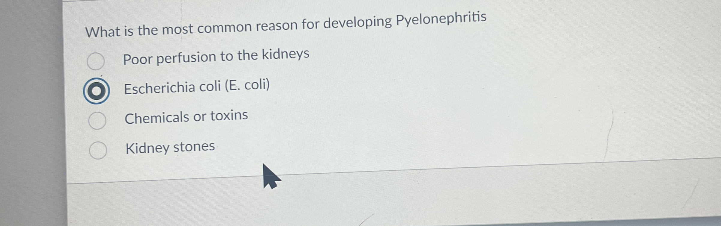 Solved What is the most common reason for developing | Chegg.com