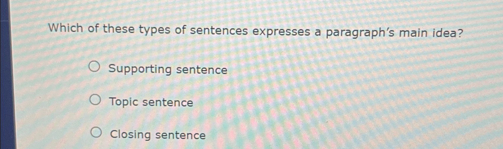 Solved Which of these types of sentences expresses a | Chegg.com