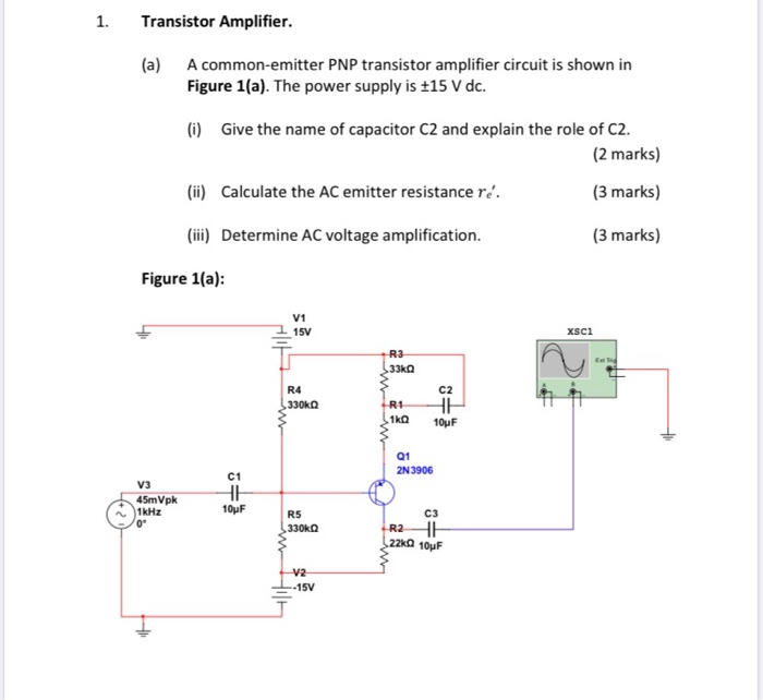 (b) A capacitive-coupled multistage amplifier is | Chegg.com