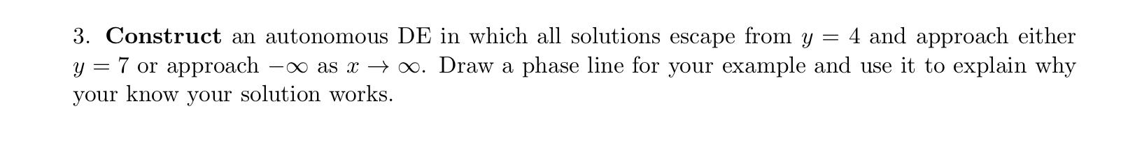 Solved differential equations problem Construct an | Chegg.com
