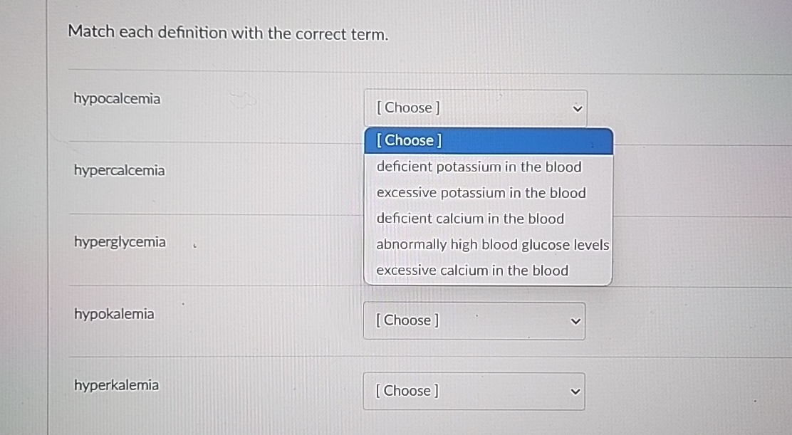 Solved Match each definition with the correct | Chegg.com
