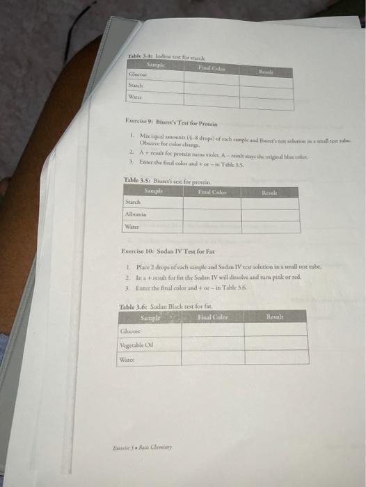 Solved Table de test for Final Calon Gle South Exercise 9: | Chegg.com