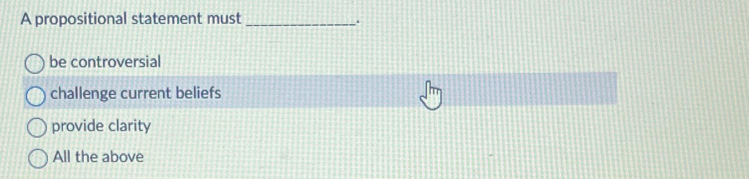 Solved A propositional statement mustbe | Chegg.com