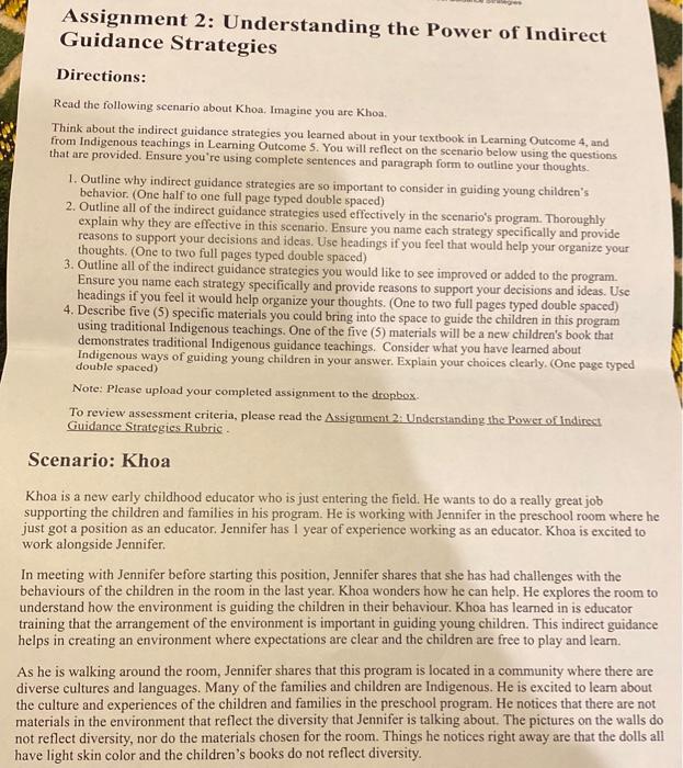Assignment 2: Understanding the Power of Indirect | Chegg.com
