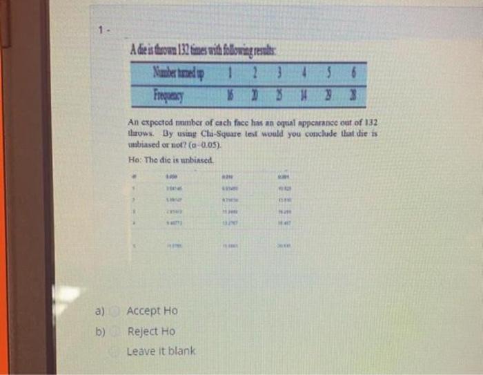Solved An expected number of cach face has an cqual | Chegg.com
