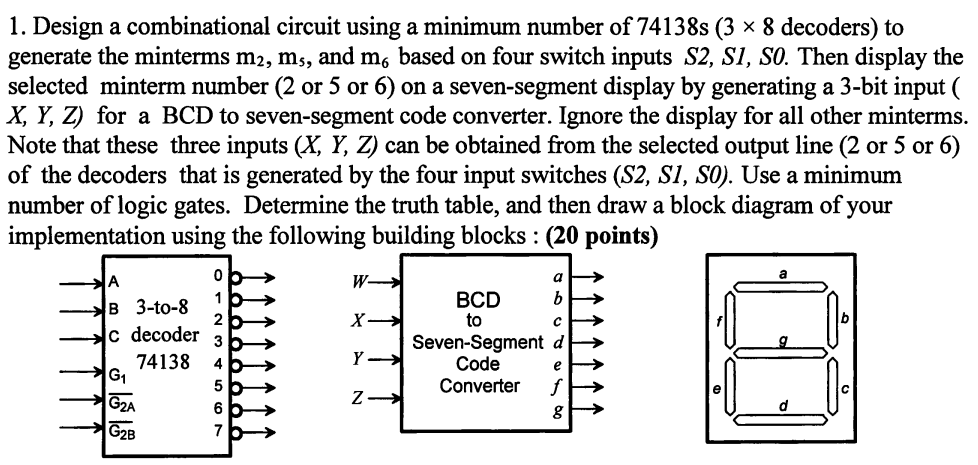 Solved 3\times 8 ﻿decodersm_(2),m_(5), ﻿and m_(6) ﻿based on | Chegg.com