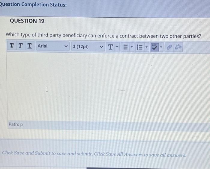 Solved Question Completion Status: QUESTION 19 Which type of | Chegg.com