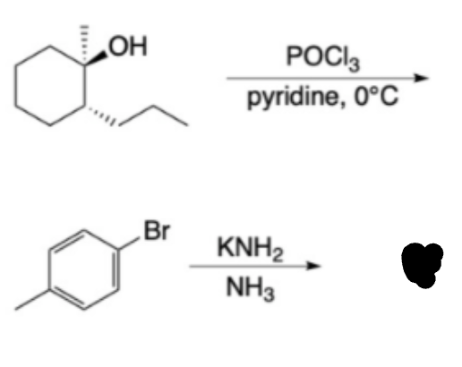 Solved ОН ) Loan POCIE pyridine, 0°C Br KNH2 NH3 | Chegg.com