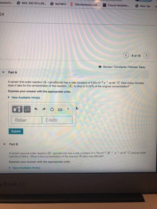 Solved Masterin... BIOL 300 SYLLAB... MYTMCC E Simultaneous | Chegg.com
