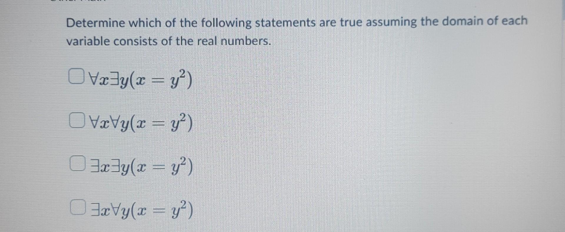 Solved Determine which of the following statements are true | Chegg.com