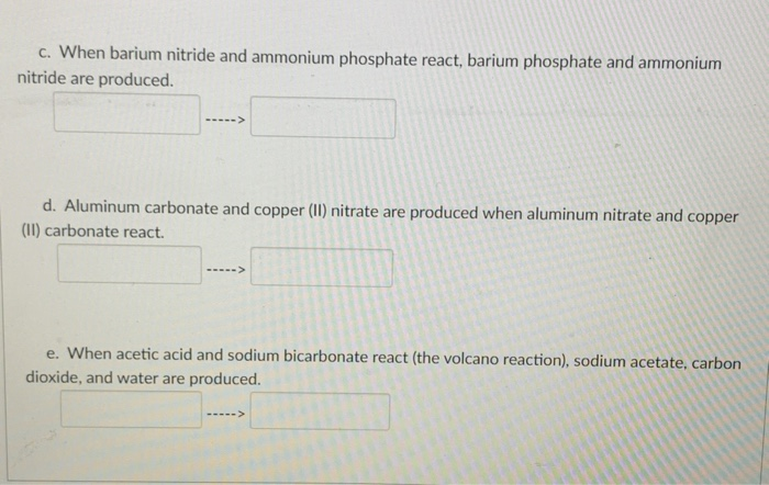 Solved Write the balanced reaction equations for the | Chegg.com