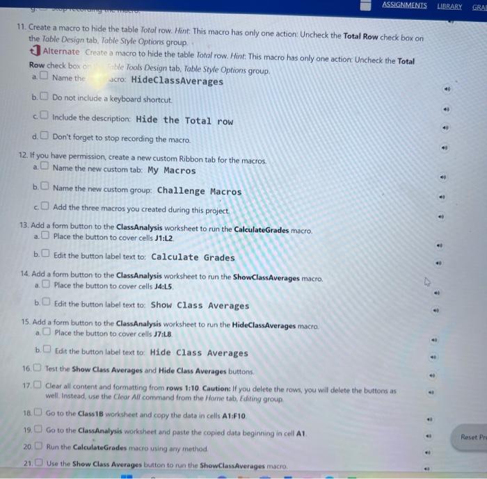 - Customizing the Quick Access Toolbar for the | Chegg.com