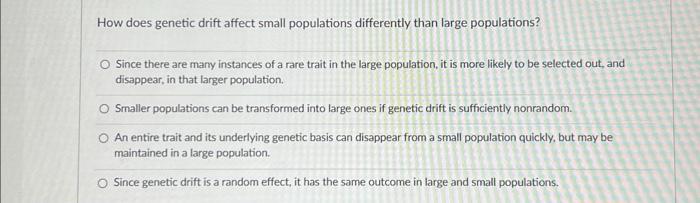 How Does Genetic Drift Affect Small Populations