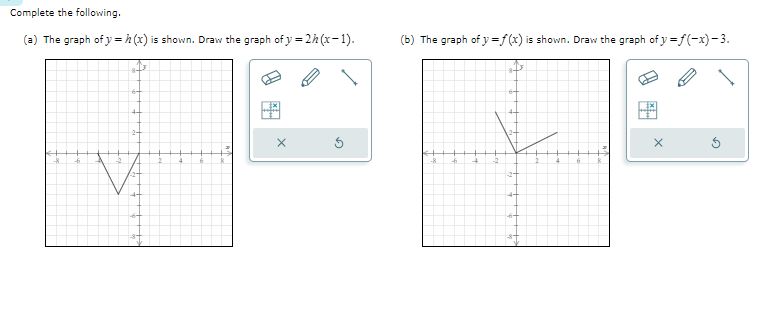 Solved Complete the following.(a) ﻿The graph of y=h(x) ﻿is | Chegg.com