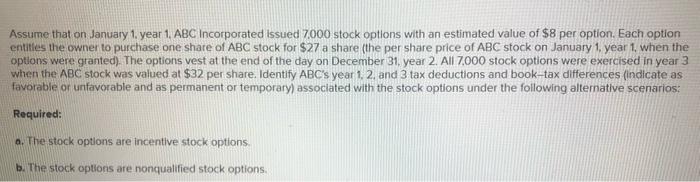 Solved Assume that on January 1. year 1, ABC Incorporated | Chegg.com