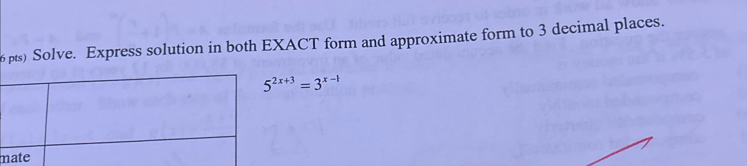 Solved Solve. Express solution in both EXACT form and | Chegg.com