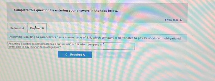 Solved Exercise 3-26 (Static) Computing the current ratio LO | Chegg.com