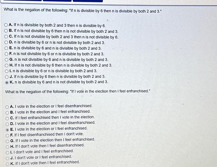 Solved What is the negation of the following: "If n is | Chegg.com