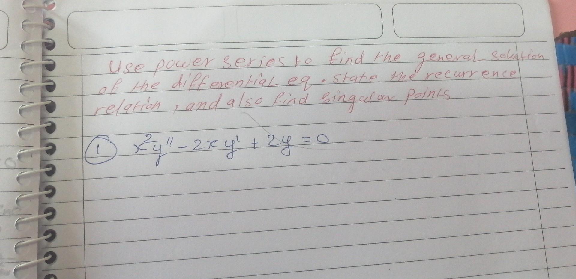 Solved Use power series to find the general solution of the | Chegg.com