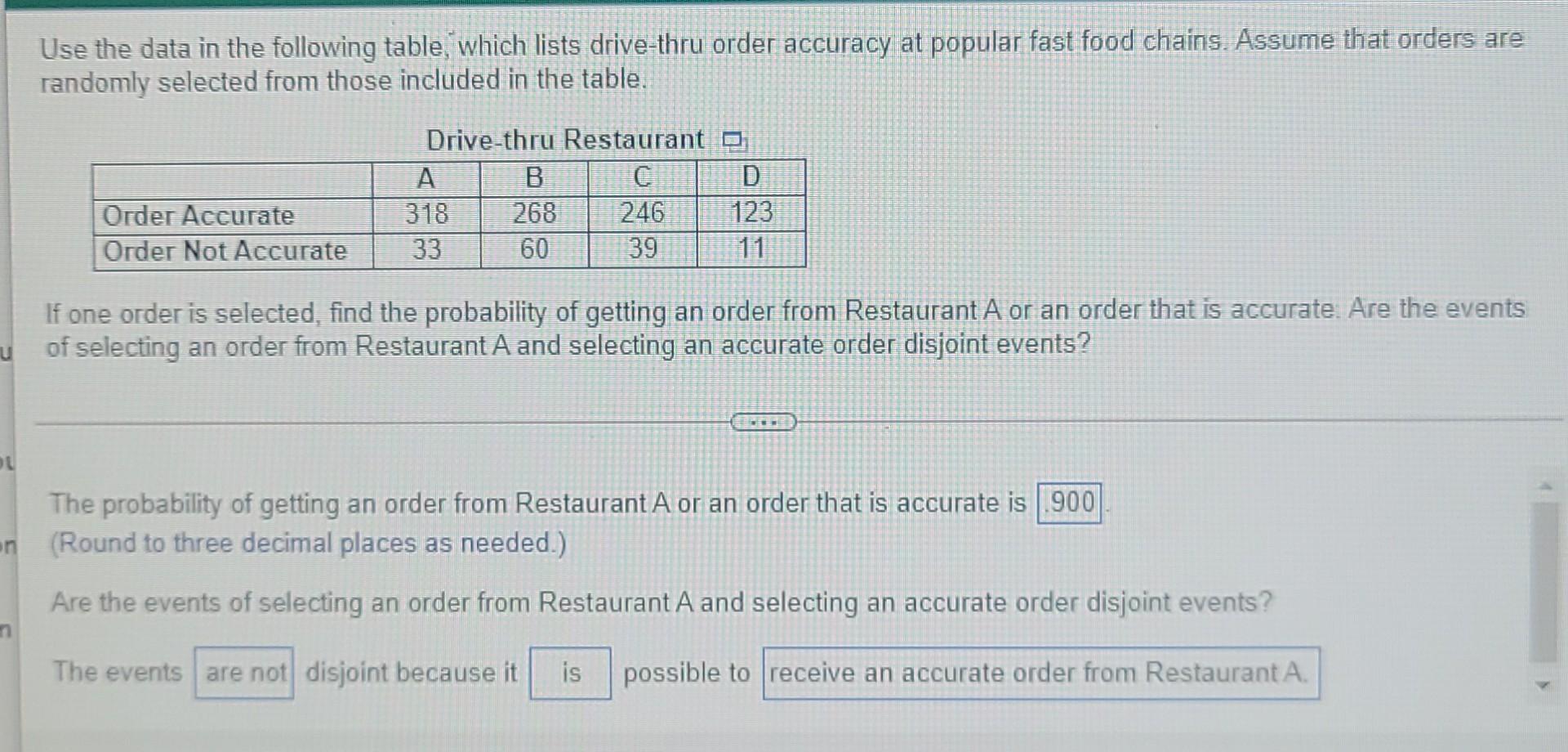 Solved Use the data in the following table, which lists | Chegg.com