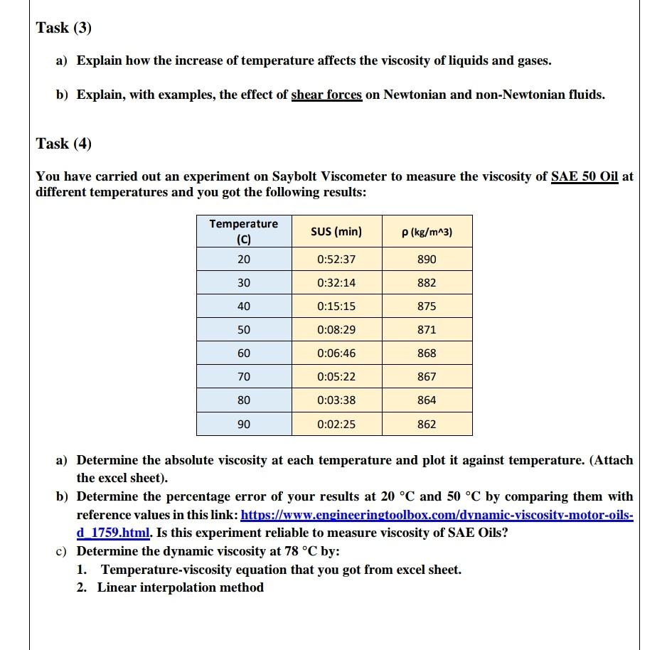 Solved Task (3) a) Explain how the increase of temperature | Chegg.com