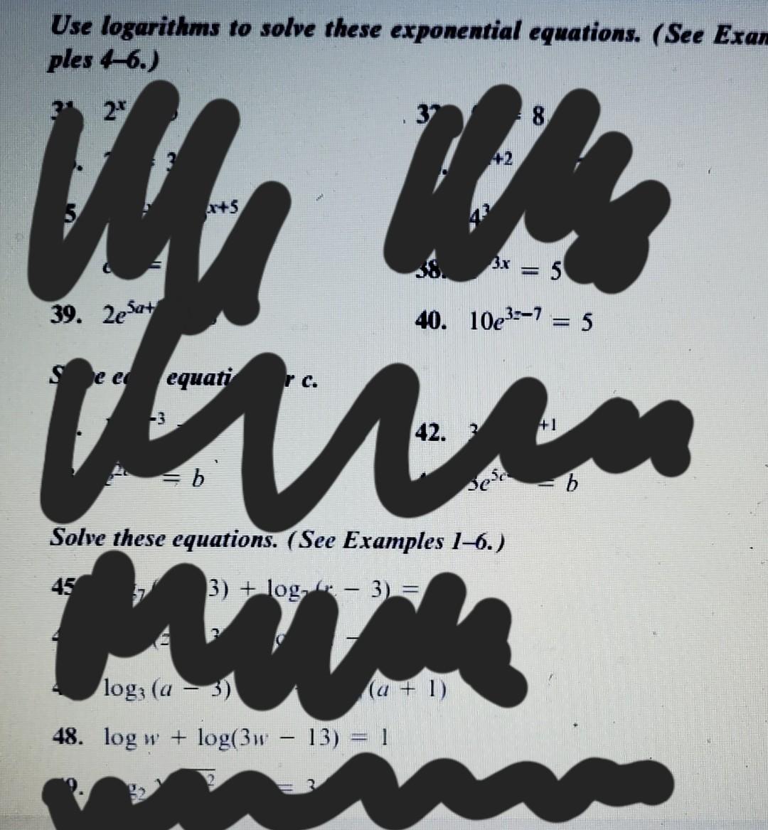 Solved Use logarithms to solve these exponential equations. | Chegg.com
