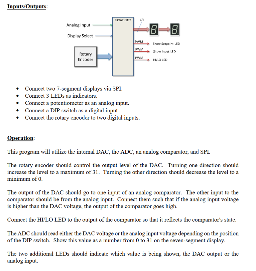 Solved Inputs/Outputs:Connect two 7-segment displays via | Chegg.com