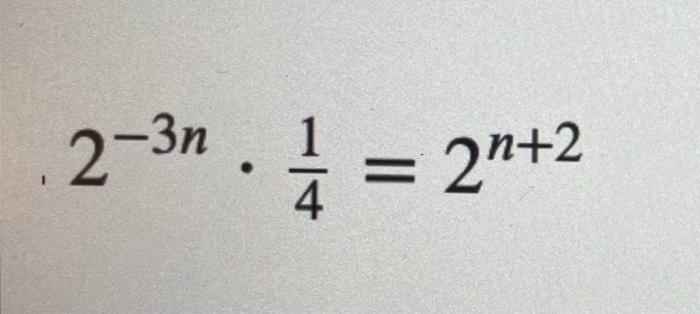 Solved 2-³n 1/1 = 2n+2 | Chegg.com