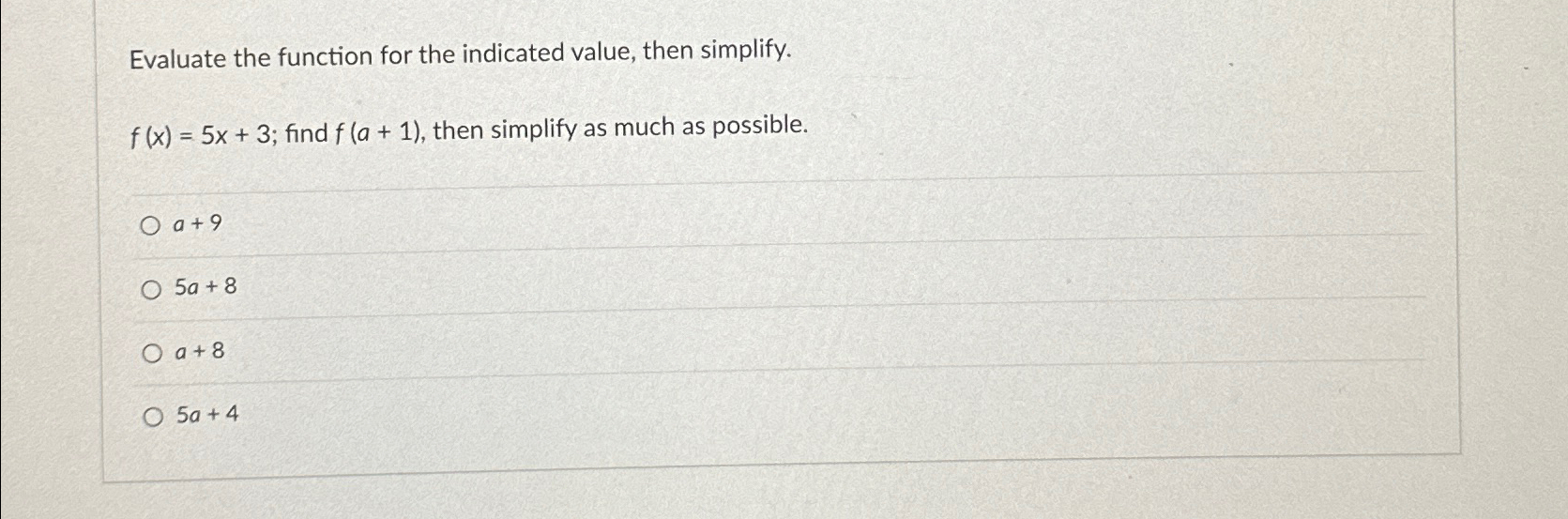 Solved Evaluate the function for the indicated value, then | Chegg.com