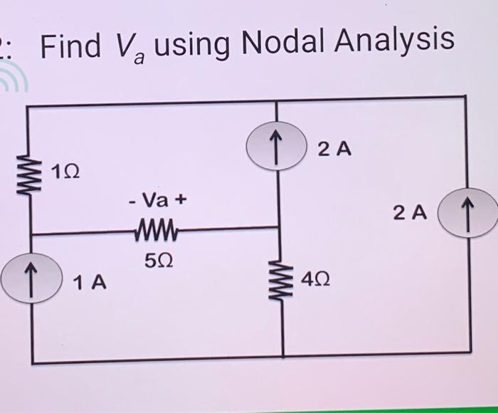 Solved Find Va using Nodal Analysis | Chegg.com