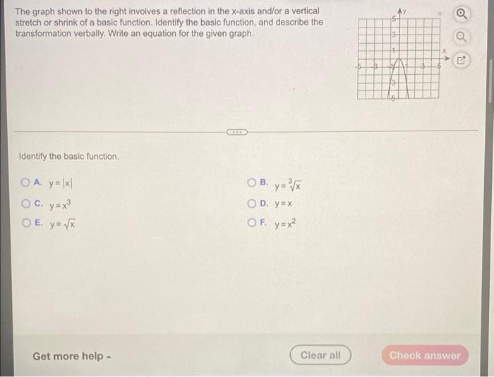 Solved Q 5 The graph shown to the right involves a | Chegg.com