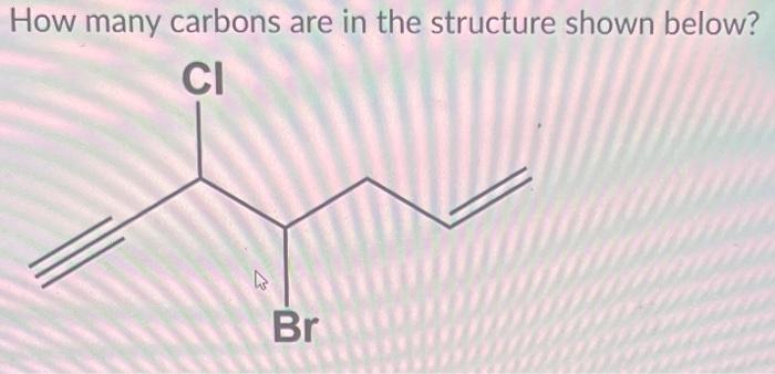 Solved How many carbons are in the structure shown below? | Chegg.com