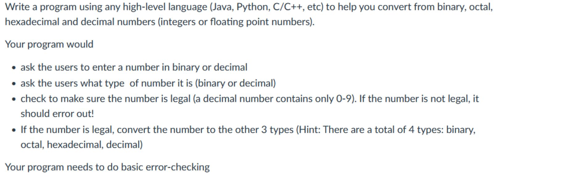 Solved Write a program using any high-level language | Chegg.com