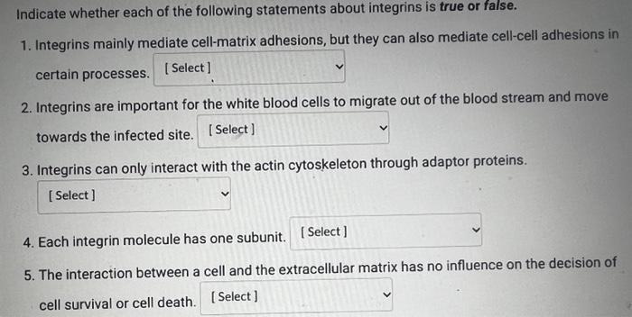 Solved Indicate whether each of the following statements | Chegg.com