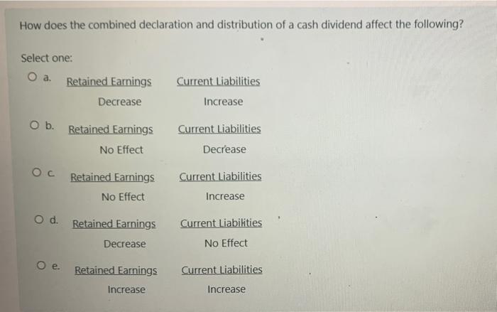 Solved How does the combined declaration and distribution of | Chegg.com