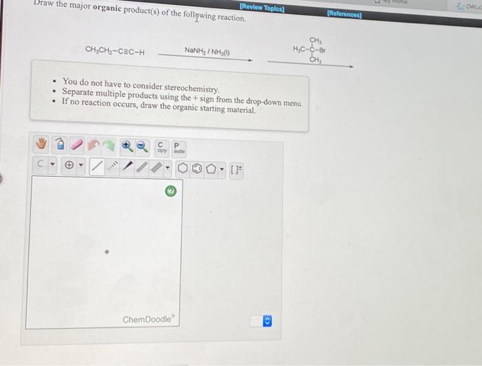 Solved [Review Toples Draw the major organic product(s) of | Chegg.com