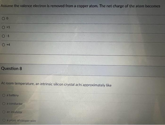 Solved Assume the valence electron is removed from a copper | Chegg.com