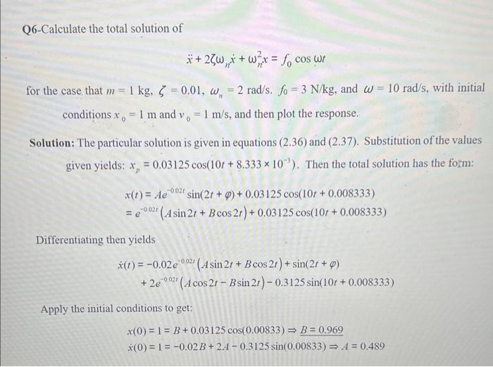 Solved Q6-Calculate the total solution of | Chegg.com