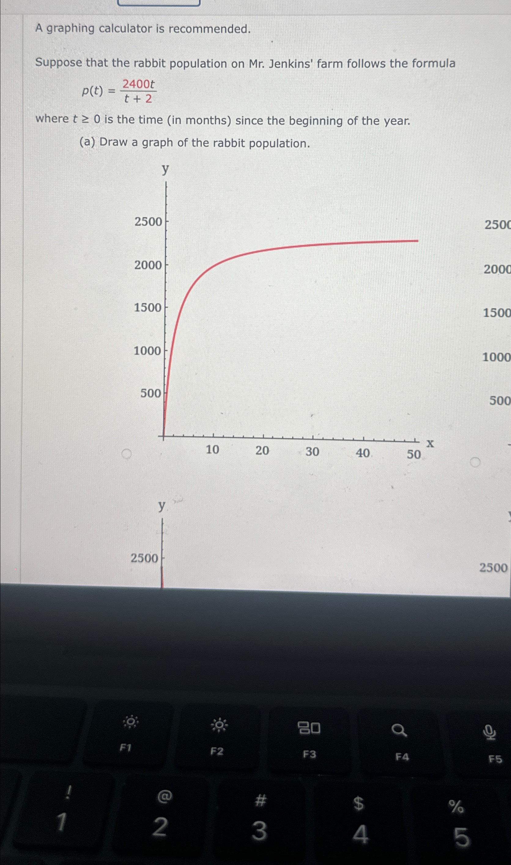 Solved A graphing calculator is recommended.Suppose that the | Chegg.com