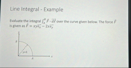 Line Integral - ﻿ExampleEvaluate the integral | Chegg.com
