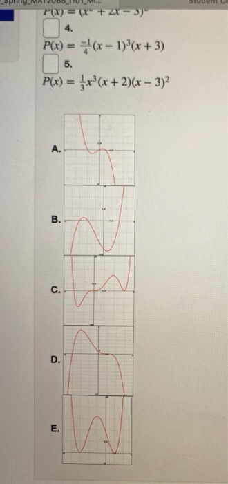 Solved Graph each of the polynomials listed below. Make sure | Chegg.com