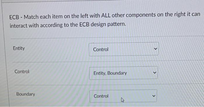 Solved ECB - Match each item on the left with ALL other | Chegg.com