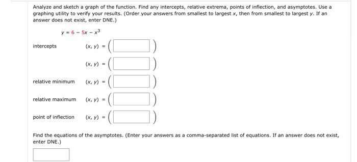 Solved Analyze and sketch a graph of the function. Find any | Chegg.com