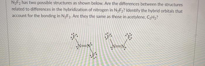Solved N2Fz has two possible structures as shown below. Are | Chegg.com